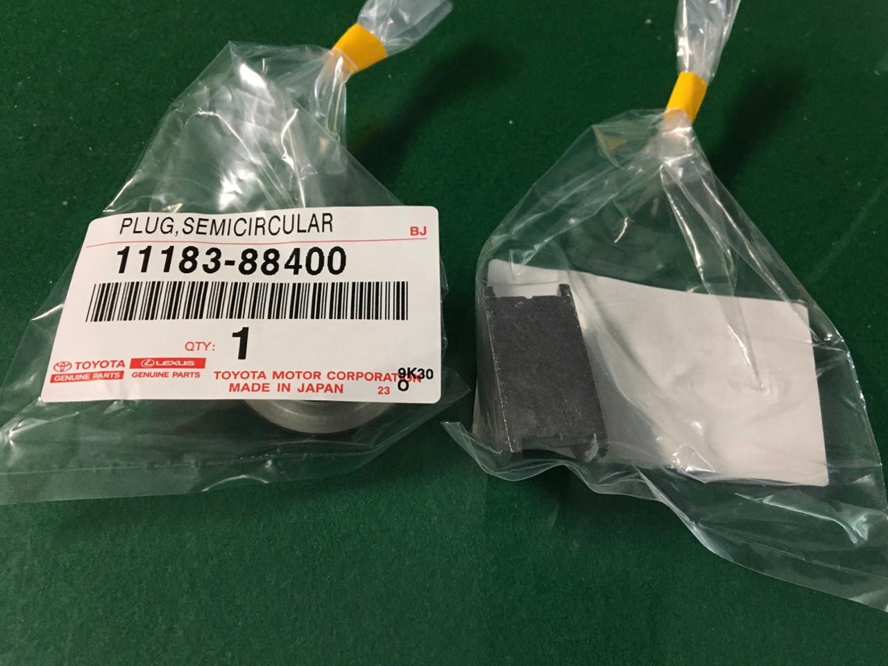 TOYOTA Genuine Semicircular Half Moon Plug Set of 2 89-07 1JZ-GTE 11183 ...