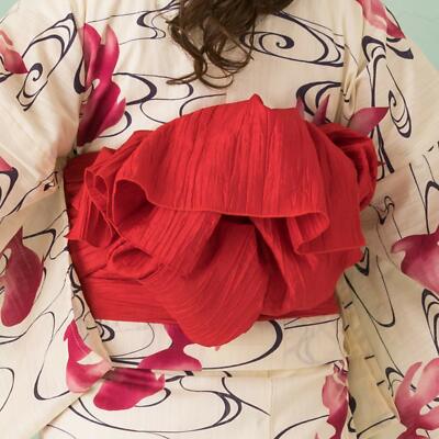 Japanese Yukata Kimono heko obi Obi red ribbon JAPAN | eBay