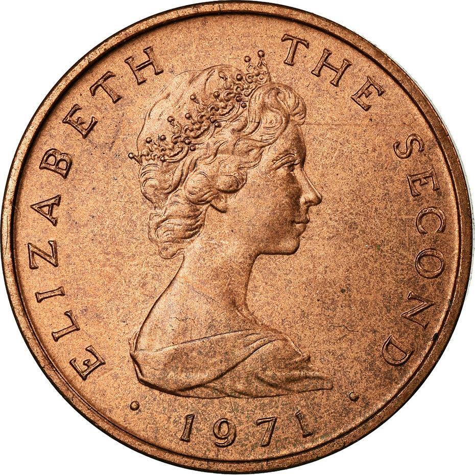 Manx Coin Isle of Man 1 New Penny | Elizabeth II | Ring Chain | 1971 ...