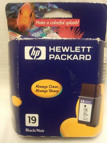HP 19 Deskjet Black Ink Cartridge Sealed 350c 350cbi C6628AN Expired 09 ...