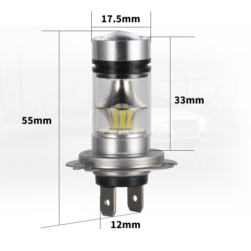 White Headlight Bulb H7 LED Light Lamp For Kawasaki EX250F Ninja 250R ...