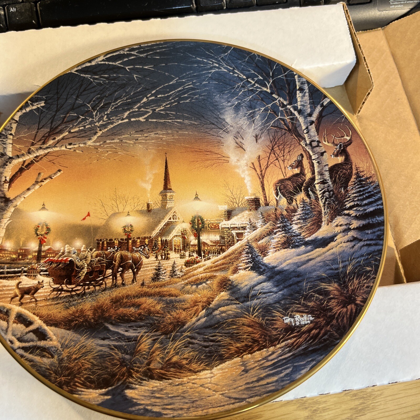 Terry Redlin , Plate,Night On The Town,3621/4500,27, Yrs,Mint Condition ...