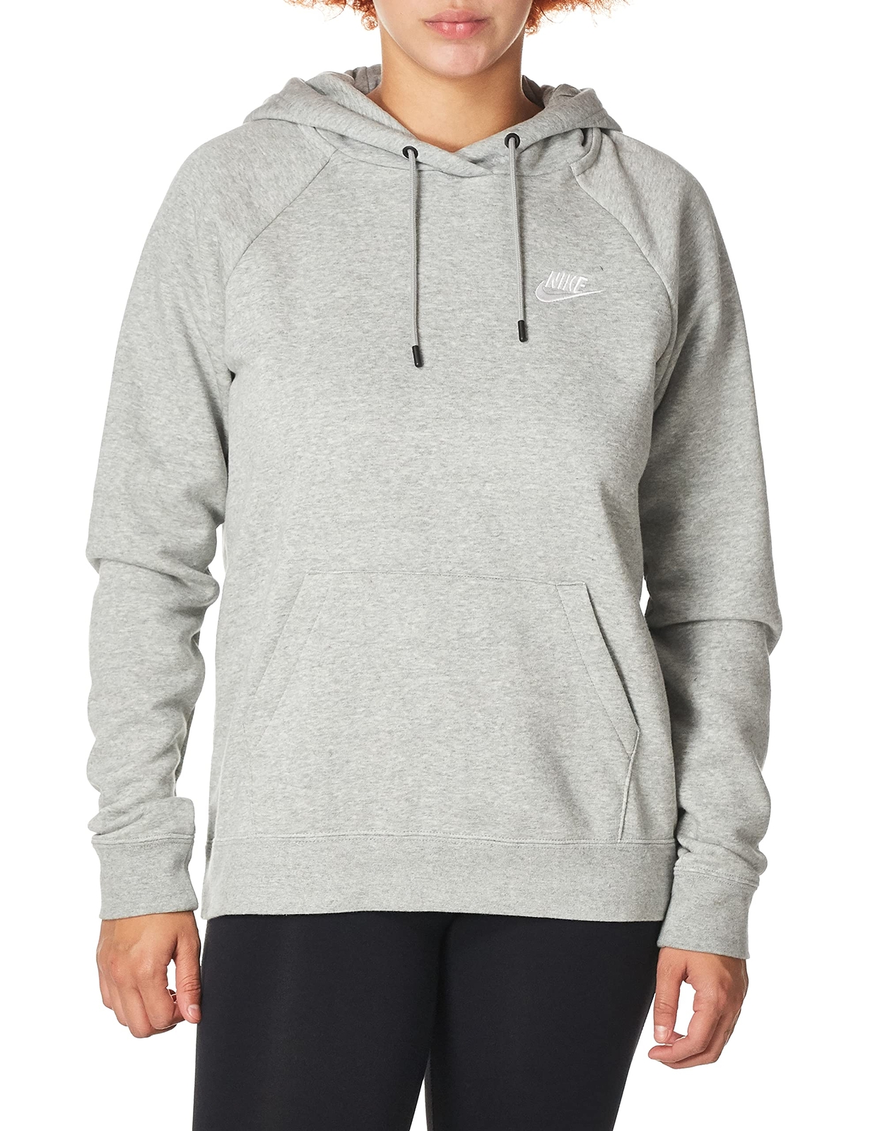 Nike Women's Dark Grey Heather Essential Fleece Hoodie Size XS (BV4124 ...