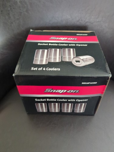 Snap-On Socket Bottle Cooler with Opener Set of 4 *NEW* Genuine Snap On ...