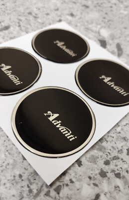 ADVANTI LOGO Wheel cap 3D STICKERS 65mm (SET OF 4 STICKERS) rubber ...
