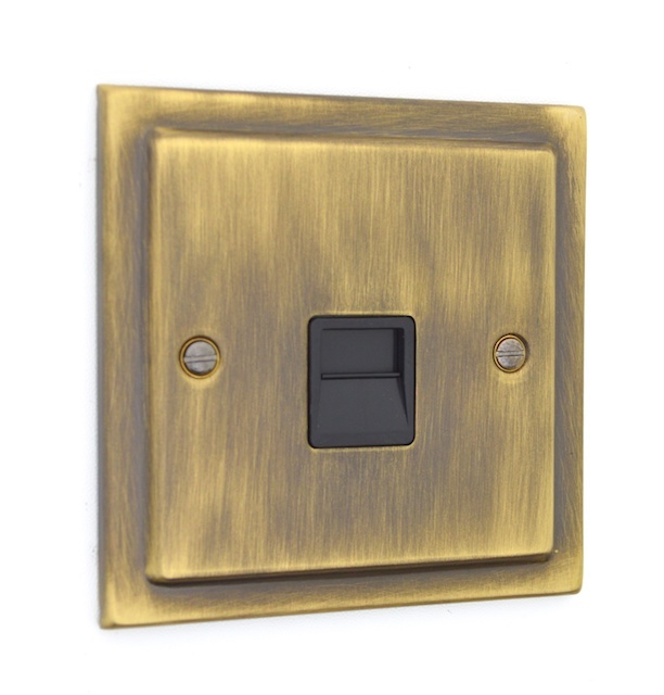 Victorian Stepped Edge Antique Vintage Retro Brass Sockets & Switches ...