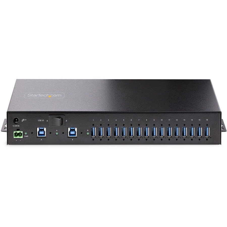 StarTech.com 16-Port Industrial USB 3.0 Hub 5Gbps, Mountable, Terminal ...