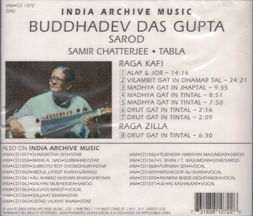 Buddhadev das Gupta / Raga kafi - Classical music [ CD ] | eBay