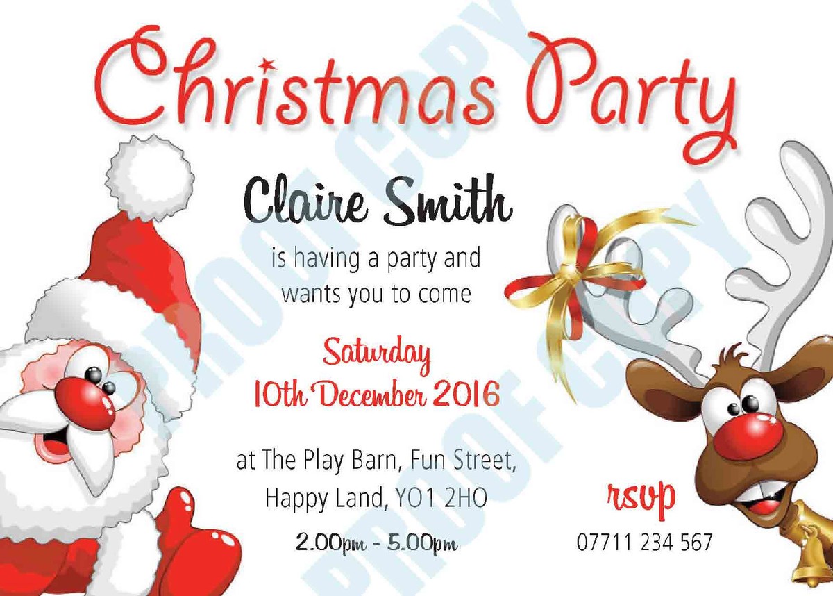 Preschool Christmas Program Invitation