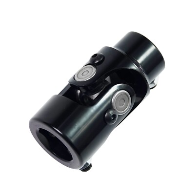 Black Chrome 3/4-36 Spline X 1" DD Universal Steering Shaft U-Joint ...