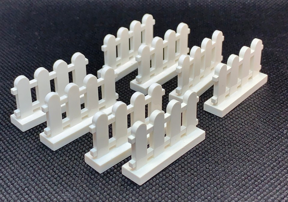 LEGO 10 Piece Crystals Bright Green plus 8 Piece White Picket Fence | eBay
