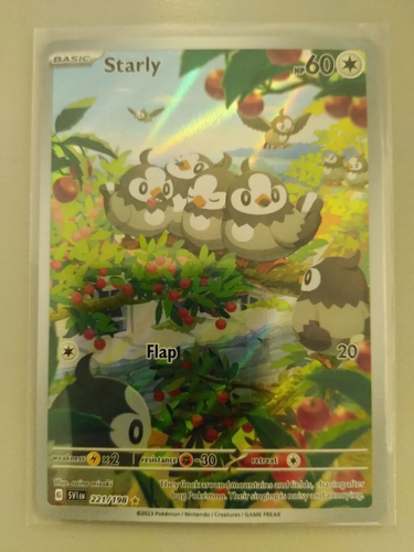 Starly - 221/198 Illustration Rare Scarlet & Violet Pokemon Card - MINT ...