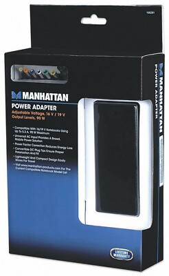 Manhattan 168281 Power Adapter, Adjustable Voltage 16V / 19V, 90W | eBay