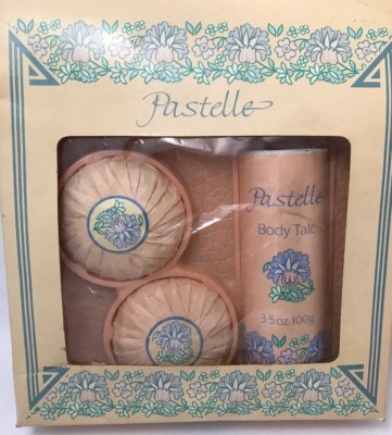 Pastelle Gift Set Two Pleat-wrapped Soaps /one Body Talc | eBay