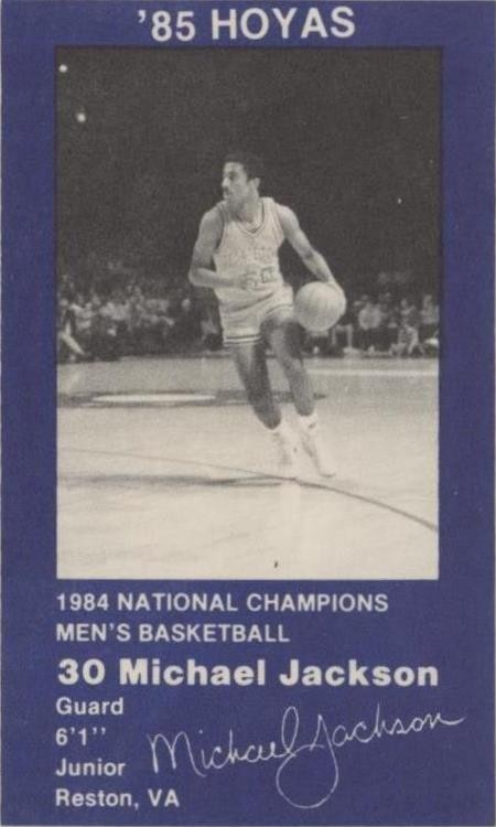 1984-85 Georgetown Hoyas Police - Michael Jackson #7 (RC) for sale ...