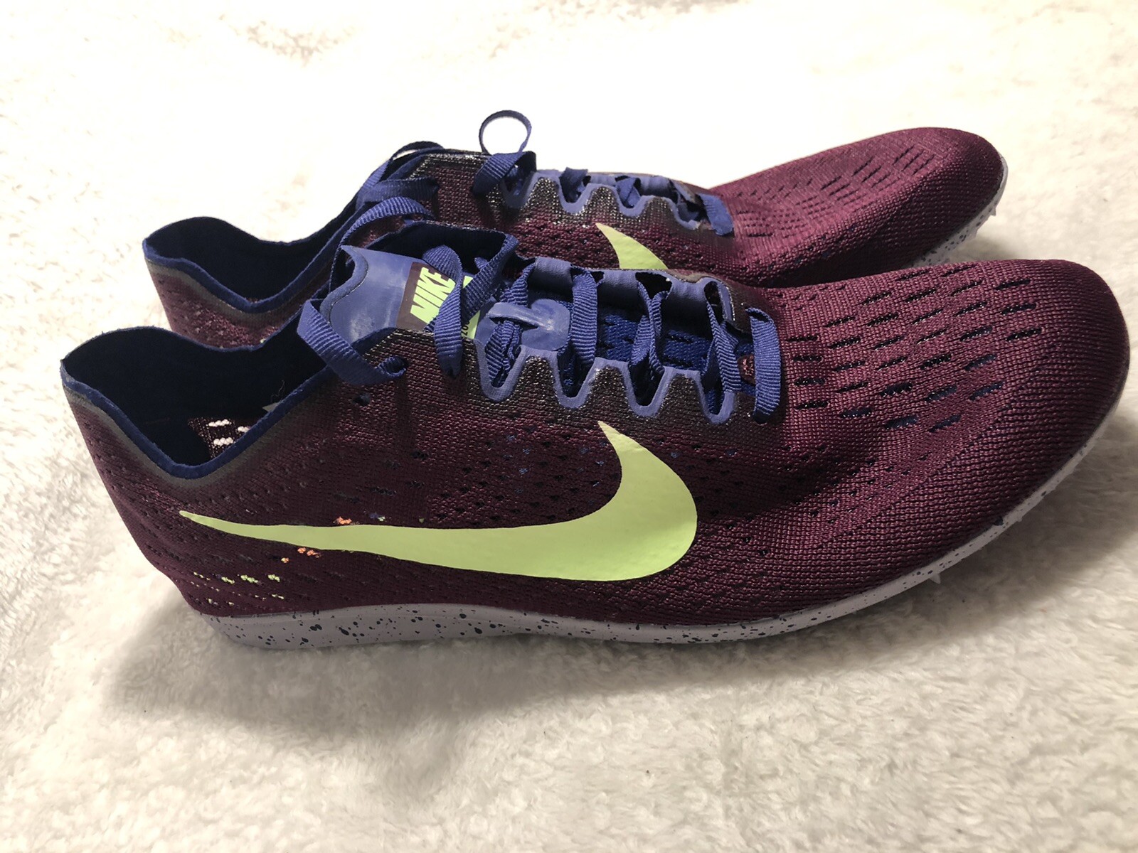 NIKE ZOOM MATUMBO 3 TRACK SPIKES BORDEAUX/LIME 835995 600 MEN'S SZ 14 ...