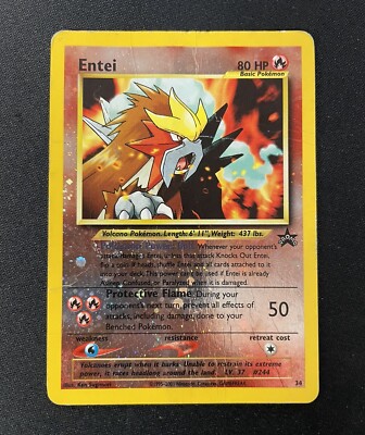 Pokemon 2001 Entei Black Star Promo #34 Reverse Holo Movie Card | eBay
