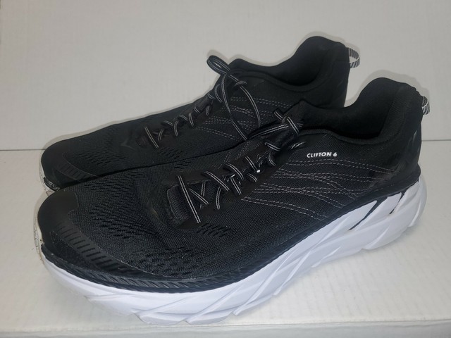 Size 11.5 - Hoka One One Clifton 6 Black - 1102872-BWHT for sale online ...