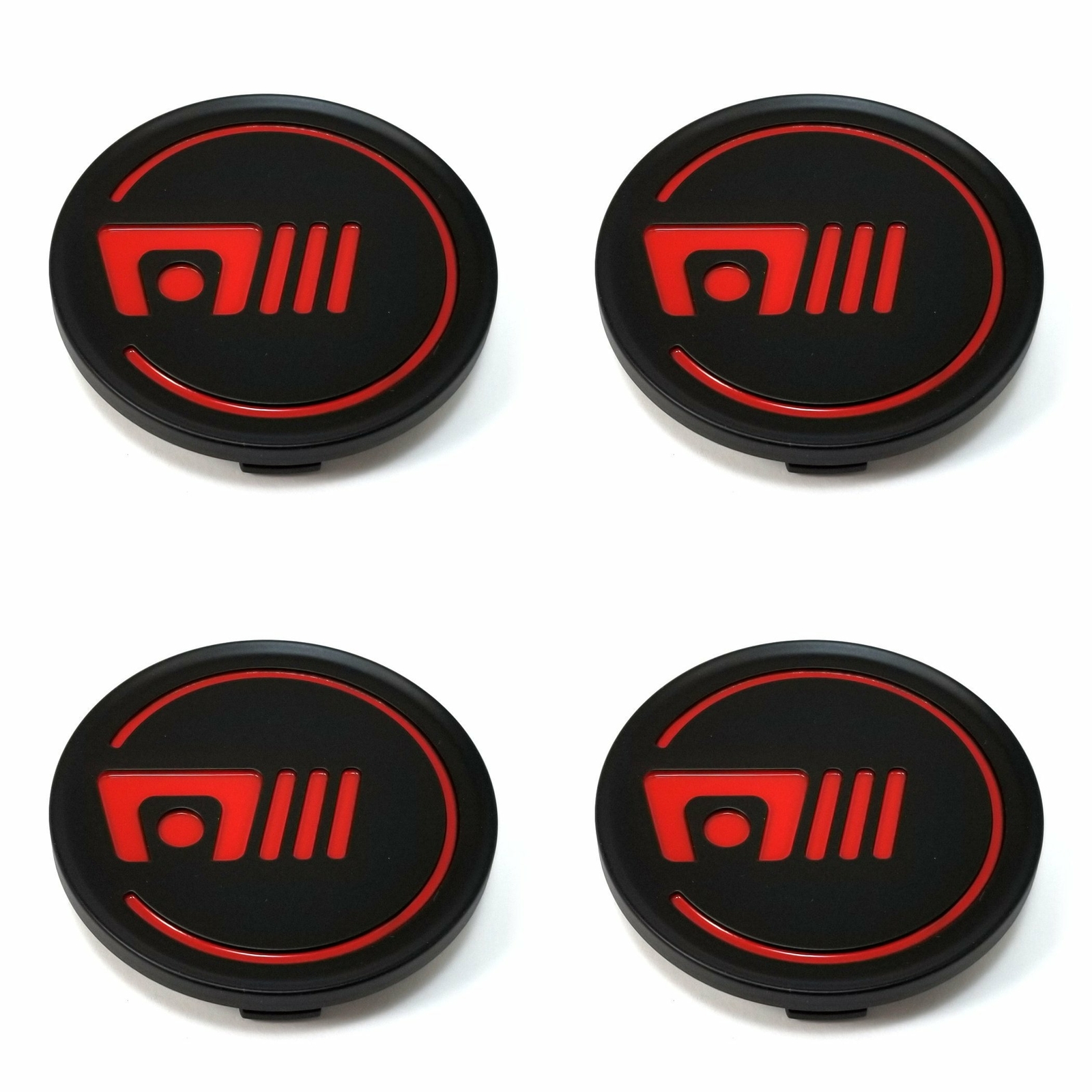 4 Motegi Racing Black Wheel Center Caps for 4/5L MR142 CS8 MR143 CS6 ...