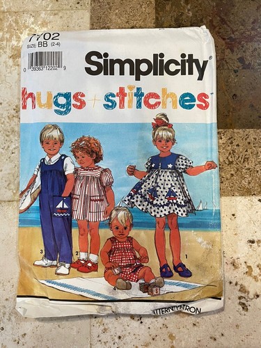 Simplicity Vintage 1991 Pattern 7702 ~ hugs + stitches ~ Size BB (2T-4T ...