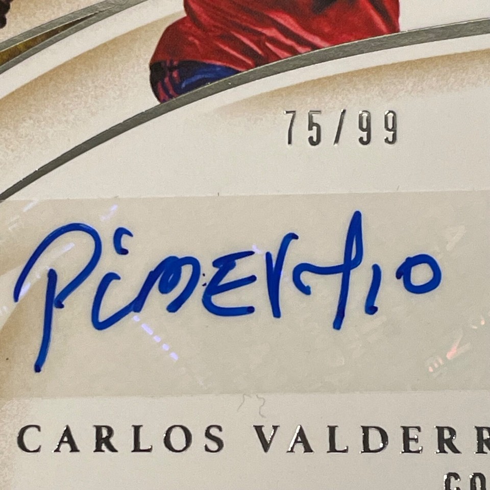 CARLOS VALDERRAMA - 2020 Panini Immaculate No. I-VAL - Serial #75/99 ...