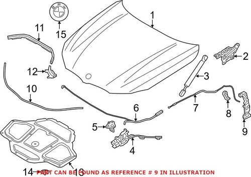 Genuine OEM Hood Release Handle Bracket For BMW 51237343390 | eBay