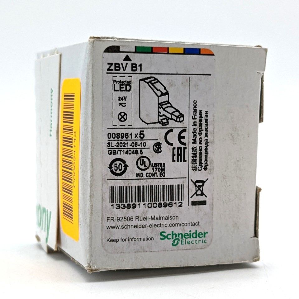 Schneider Electric ZBV-B1 Lamp Module 5-Pack LED Protected 24V 18mA Lot ...