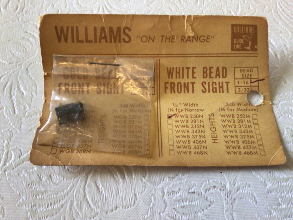 NOS Vintage Williams Bead Front Sights & Sight Blade, 6 Sold Each | eBay