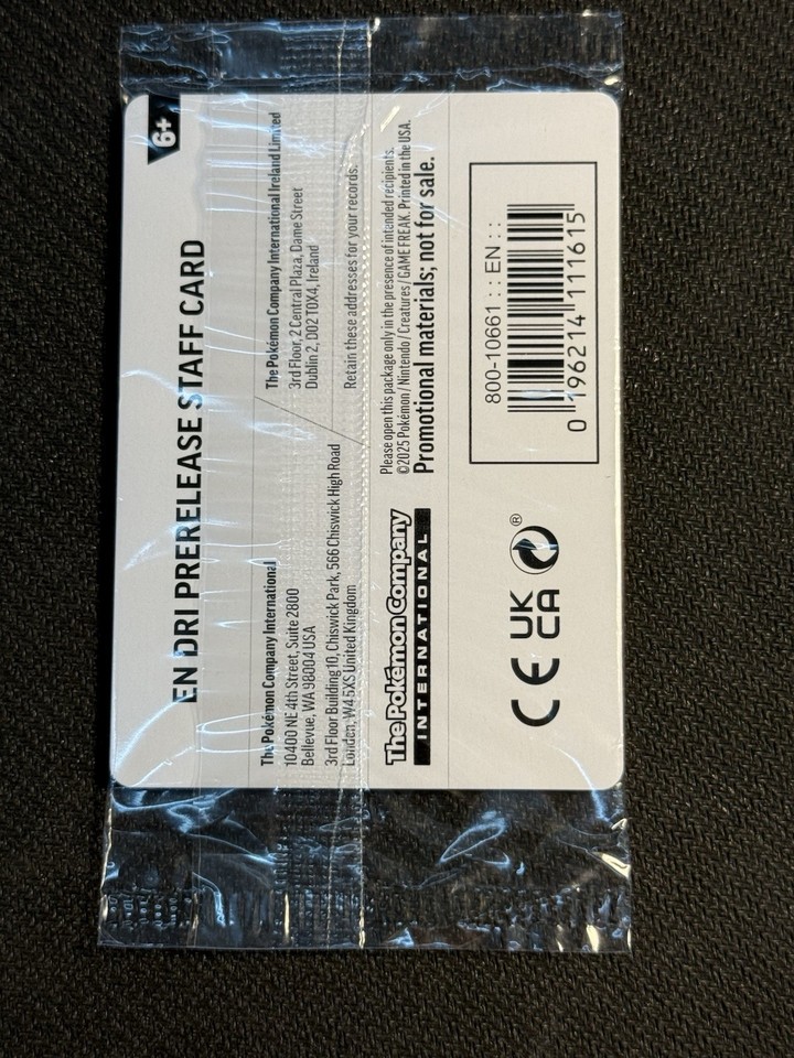 Pokémon TCG Destined Rivals Prerelease Staff Promo Cards Set Sealed | eBay