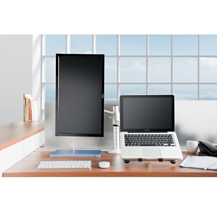 ThingyClub Adjustable Aluminium Universal Laptop & Monitor Dual Arm ...