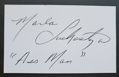 MARLA SUCHARETZA Signed Card Authentic Autograph *SEINFELD* The Fusilli ...