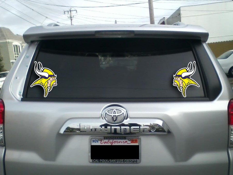 Minnesota Vikings Logo Mirrored Vinyl Decals / Stickers (Set of 2) 🏈 | eBay