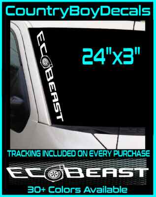 ECOBEAST Vertical 24" Vinyl Decal Sticker Eco Turbo Boost Truck Car GT ...