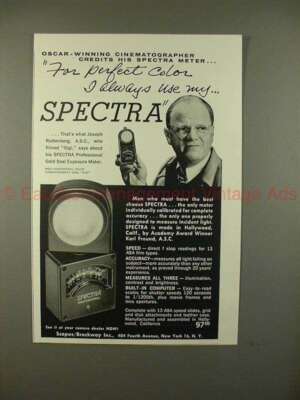 1959 Spectra Exposure Meter Ad w/ Joseph Ruttenberg!! | eBay