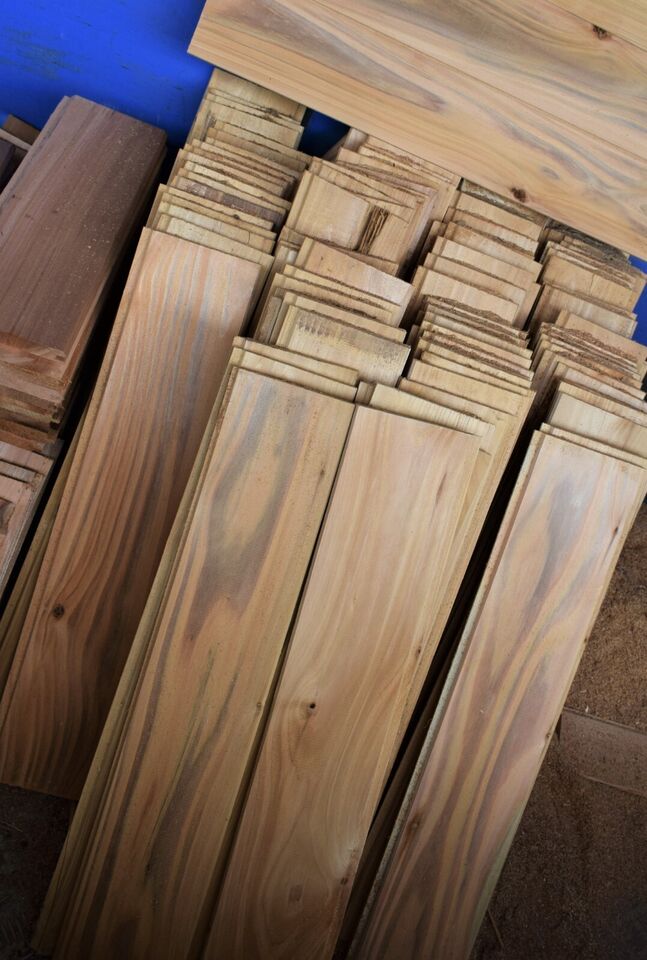 (1m²) Off Cuts 15 x 135mm British Red Cedar Tongue Groove Timber ...