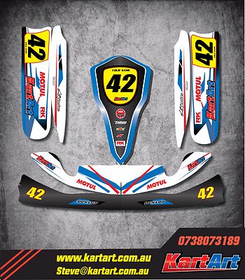 Tony Kart OTK M4 full custom KART ART sticker kit STORM STYLE ...