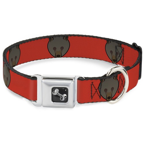 Dog Collar Bone Brown Bear Repeat Orange Small 9.5-13" (US IMPORT ...