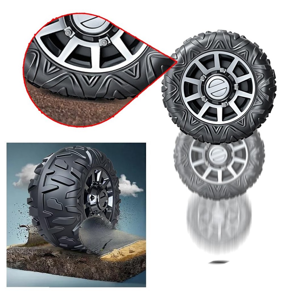 2Pack 33CM/13'' PU Solid Rubber Tire for Power Wheels Ride on Car ...