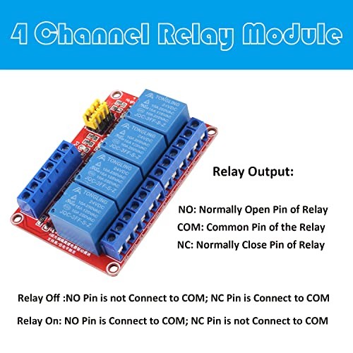 2pcs Relay Module Relay Board Shield 4 Channel with Optocoupler ...