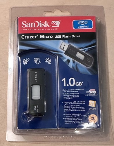 New SanDisk Cruzer Micro USB Retractable Flash Thumb Stick Drive 1.0 1 ...