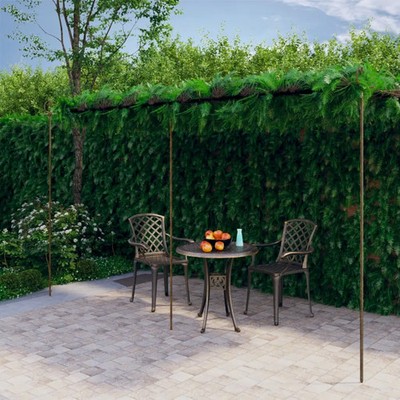 Garden Pergola Antique Brown 6x3x2.5 m Iron Outdoor Patio Structure ...