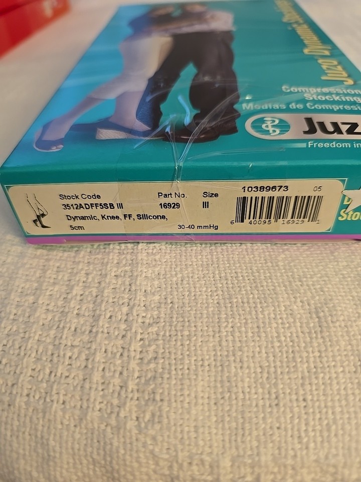 Juzo Dynamic Varin 3512 III AD Ful Toe Compression Knee High Silicone ...