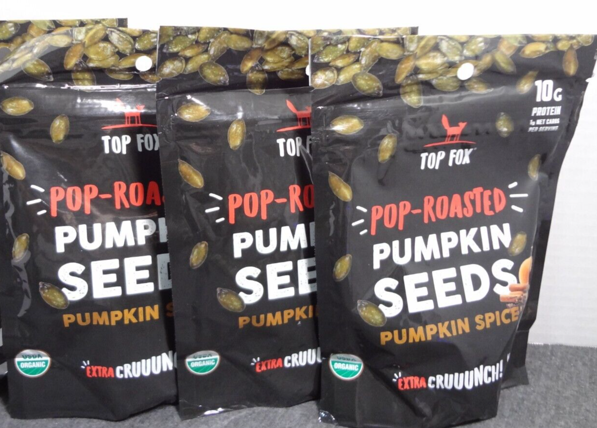 Top Fox Snacks - PUMPKIN SPICE Organic Roasted Pumpkin Seeds 3 Bags 3 ...