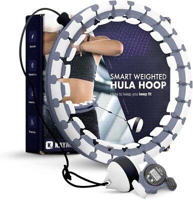 Weighted Hula Hoop, Infinity Smart Hula Hoops with 16 Knots, 360 Degree ...