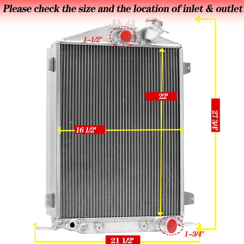 4 Row Radiator+Shroud Fan Fits Ford 1932 Street Rat Rod High Boy Chevy ...