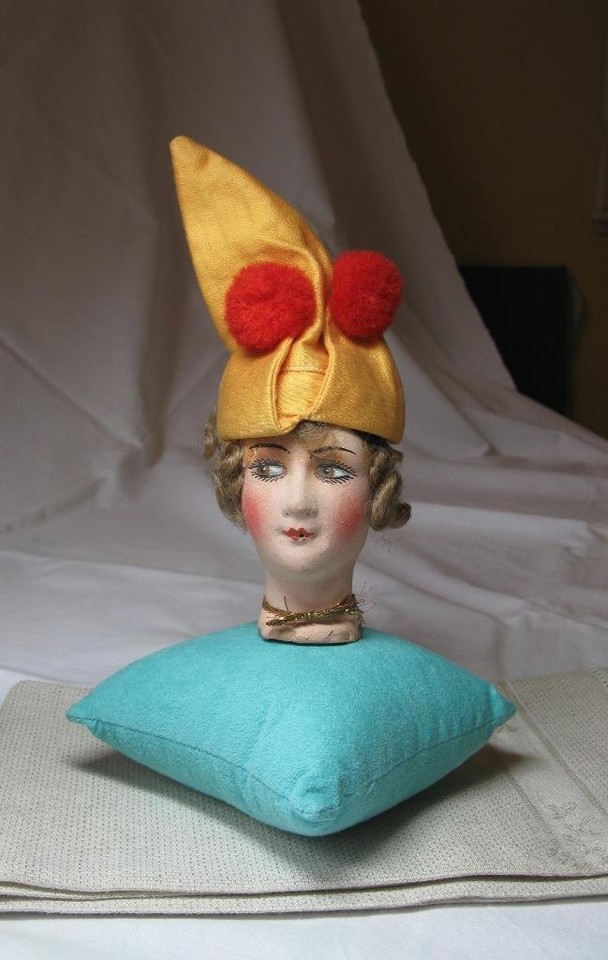 Clown FRENCH BOUDOIR MANNEQUIN DOLL HEAD Pierrot Pitre Poupée Circus ...