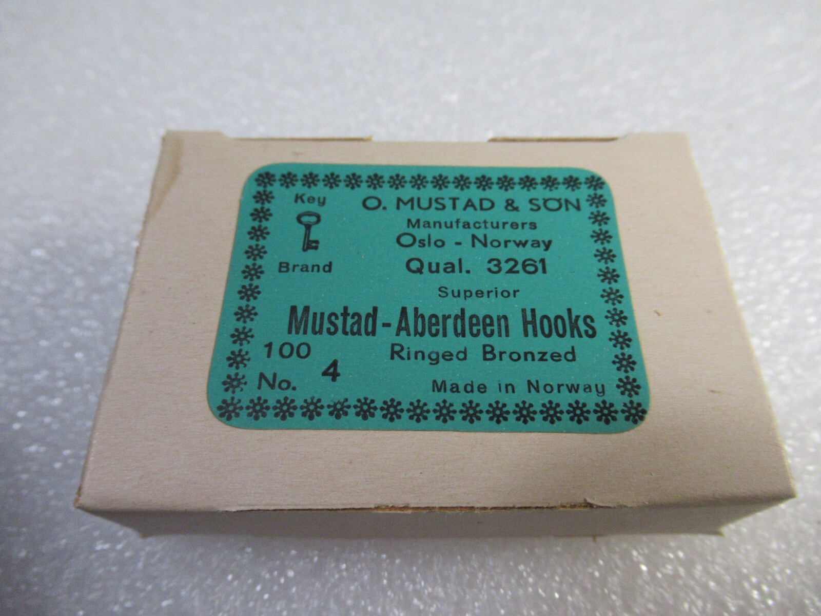 MUSTAD 3261 BRONZE ABERDEEN FISHING HOOKS 100 PCS SZ 4 LONG SHANK BAIT ...