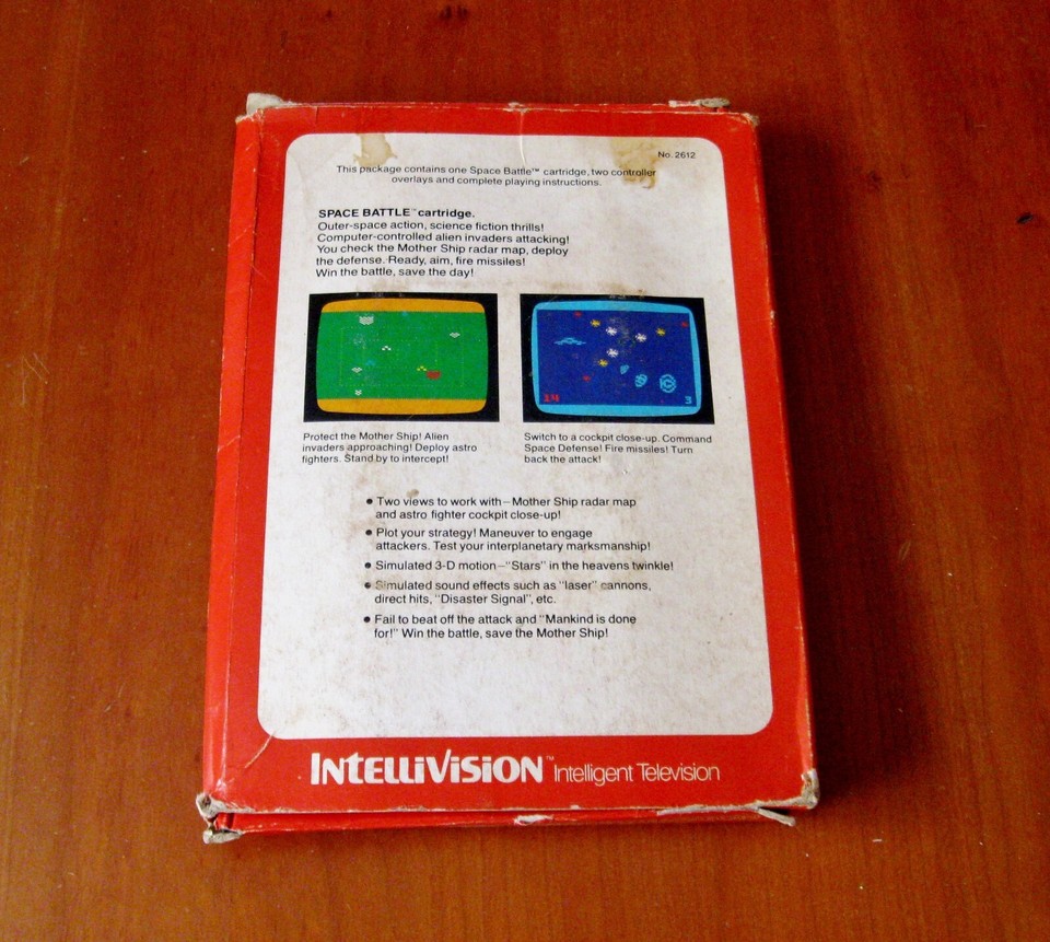 Vintage Space Battle Video Game 1979 Intellivision w Box, Guide & 2 ...