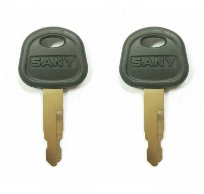 2x Ignition Key For Sany Excavator Bulldozer Loader Heavy Equipment key ...