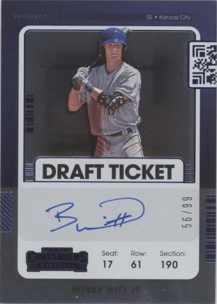 2021 Panini Contenders - Prospect Ticket Blue Draft Ticket #PT-BW Bobby ...